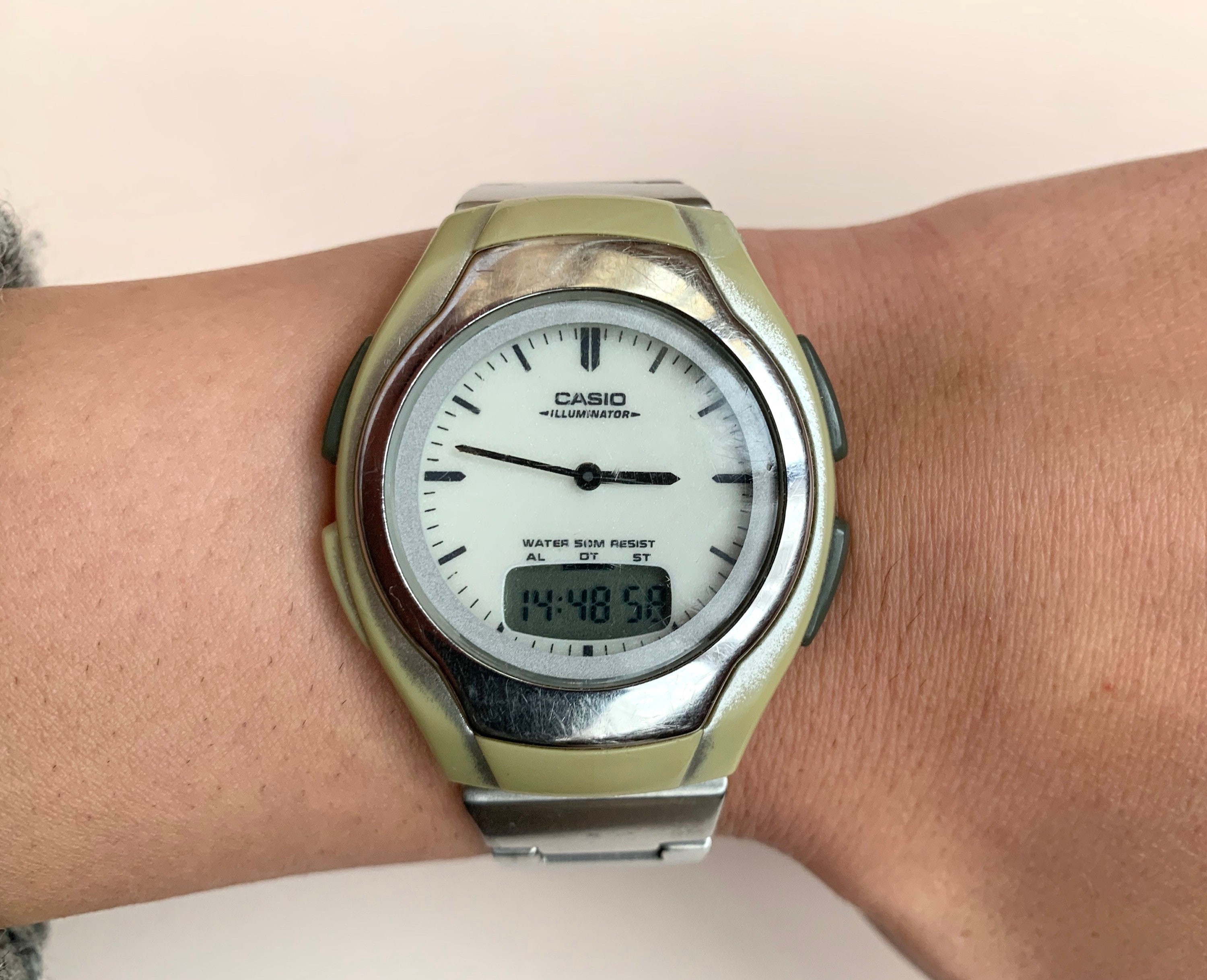 Vintage Casio Illuminator AW-E10 Digital Dual Time / Quartz | Etsy