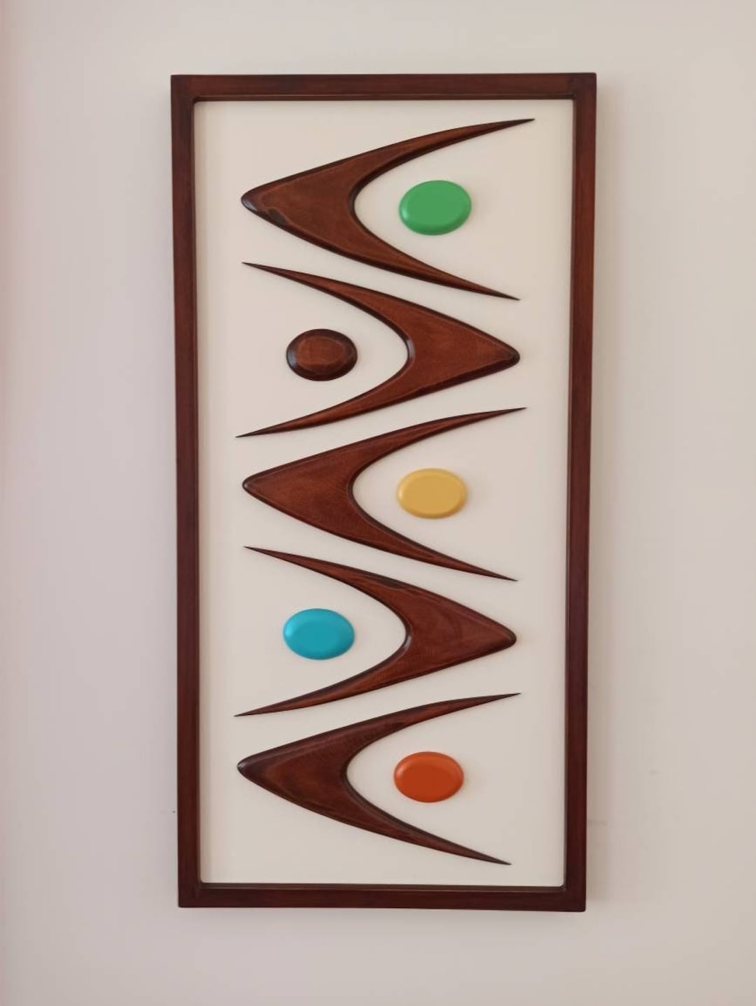 Mid Century Wall Art - Wood Geometric Shape MCM Wall Sculpture - Etsy