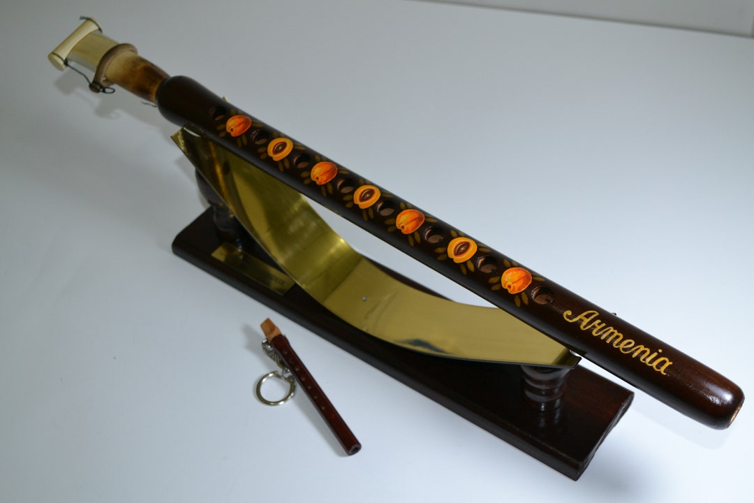 New Armenian DUDUK Beautiful Ornament With Wooden Stand + Gift Mini ...