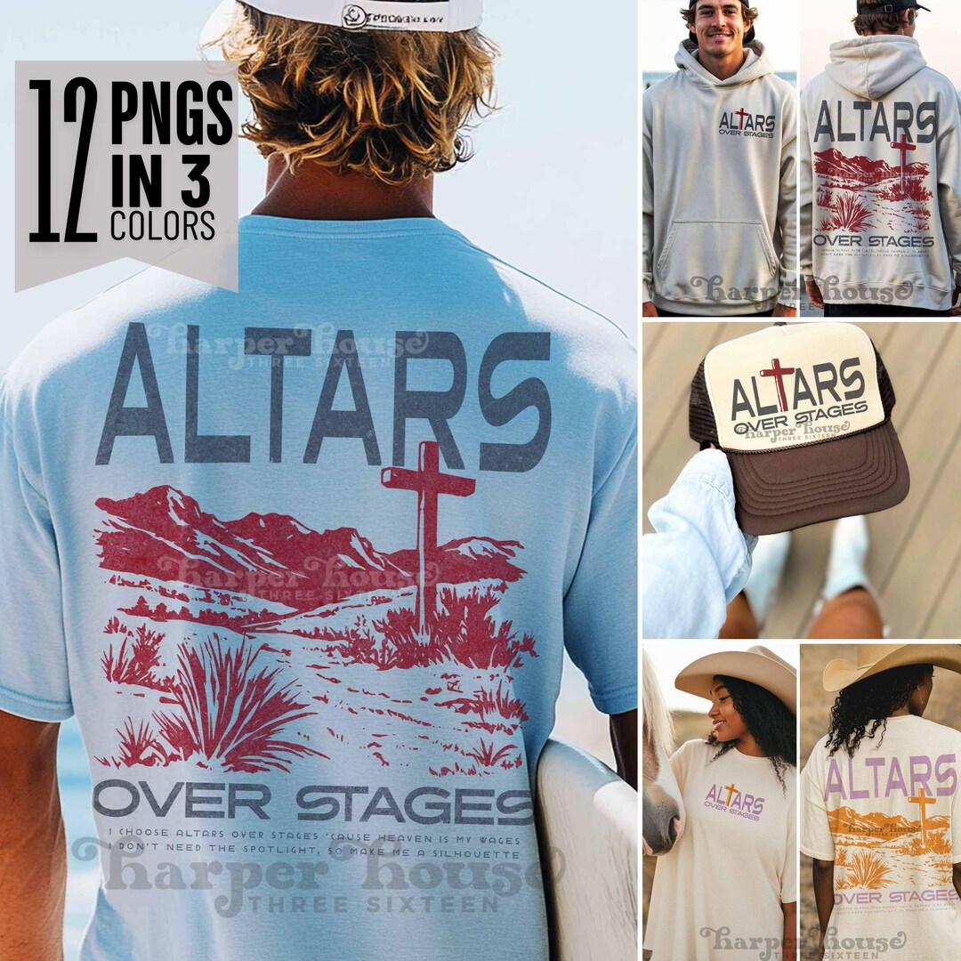 Altars Over Stages PNG Bundle Western Aesthetic Png Christian Concert ...