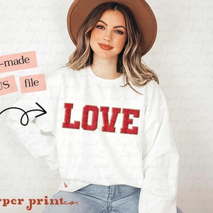 Valentines Faux Chenille Alphabet PNG Varsity Letters, Valentine ...