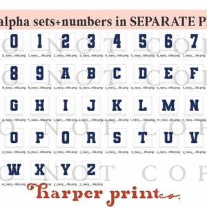 Alphabet Chenille Patch Letters Clipart PNG Bundle Varsity Font ...