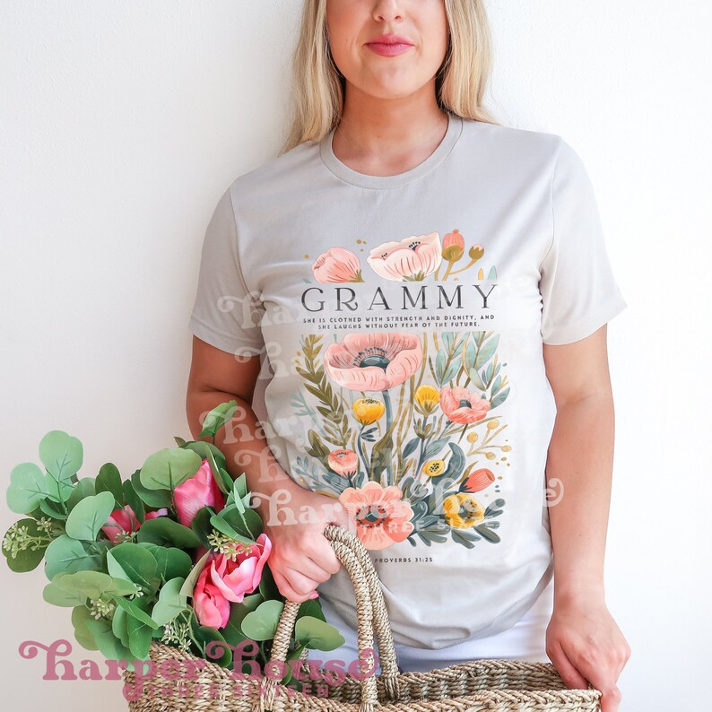Grammy PNG Sublimation Designs Floral T Shirt Design DTF Transfers ...