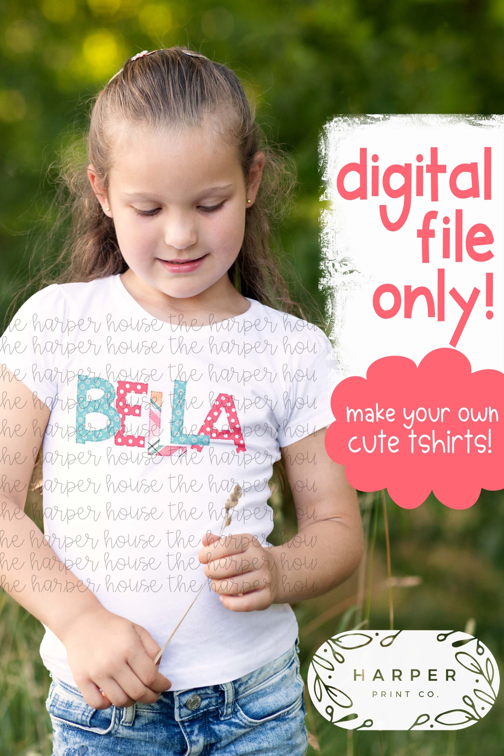 Alphabet PNG Faux Applique Font Letters Sublimation Designs - Etsy