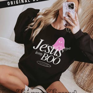 ORIGINAL Jesus is My Boo Retro Halloween PNG Cute Ghost PNG Christian ...