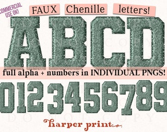 Sage Green Alphabet - Etsy