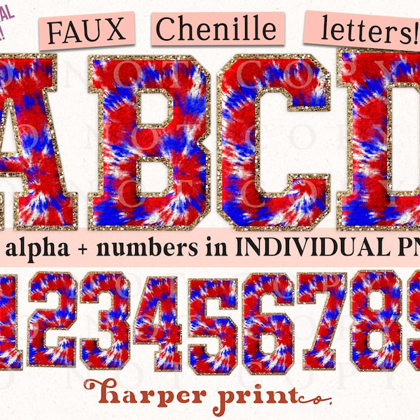 Red and Blue Letters Png - Etsy