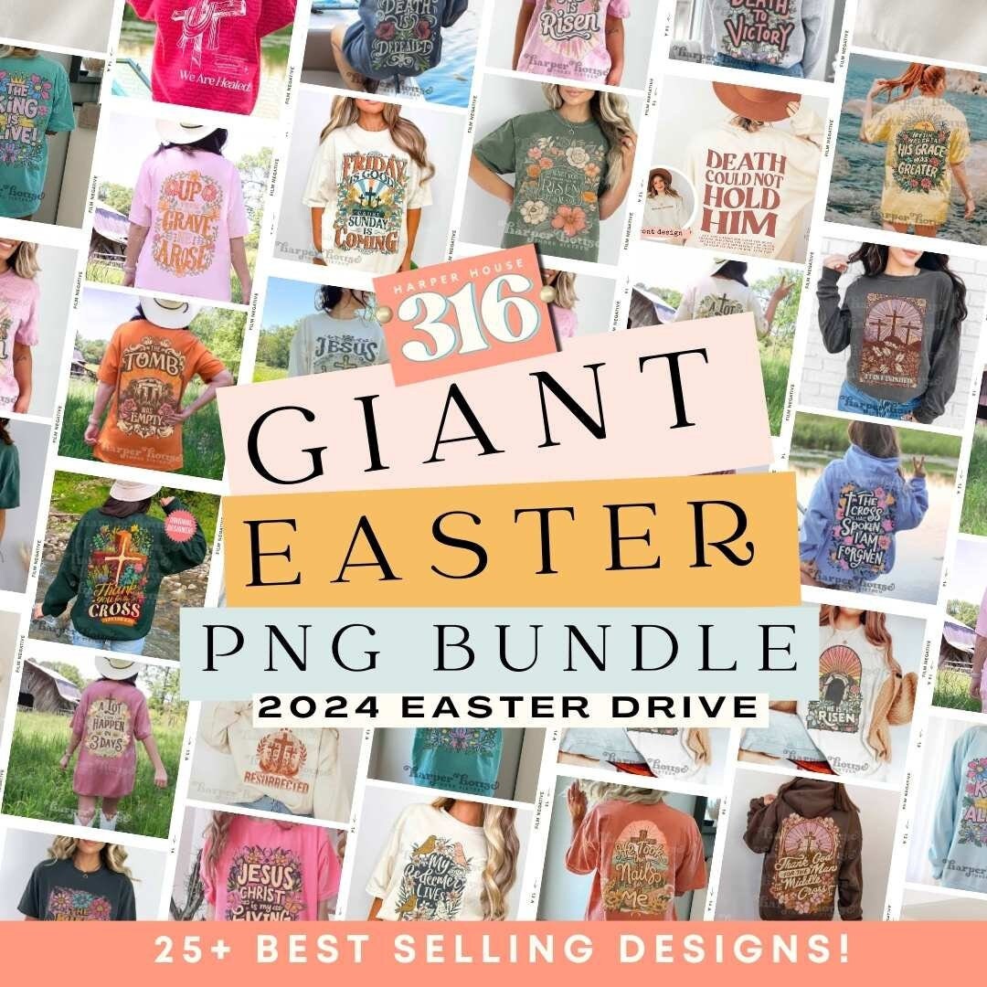 Easter PNG Bundle Christian Sublimation Designs He is Risen PNG Easter ...