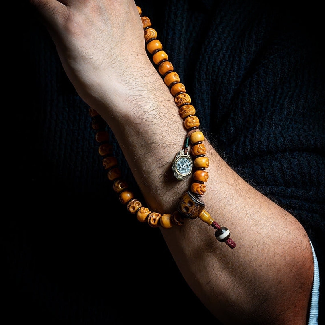 The Sacred Core of Kapala Mala Beads - Etsy