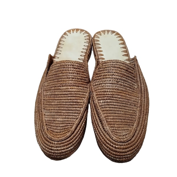 Woven Straw Shoes - Etsy
