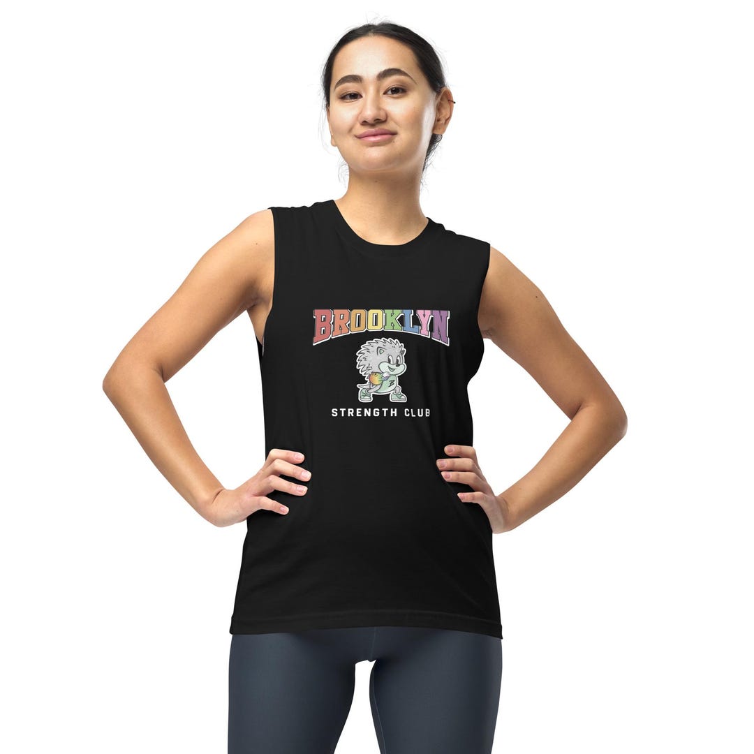 Pride | Muscle Tank – Hedgehog Lifting Rainbow Kettlebell – LGBTQ Gym ...