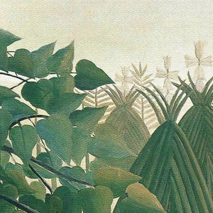 The Waterfall by Henri Rousseau 1910 High Quality Famous Tropical Wild ...