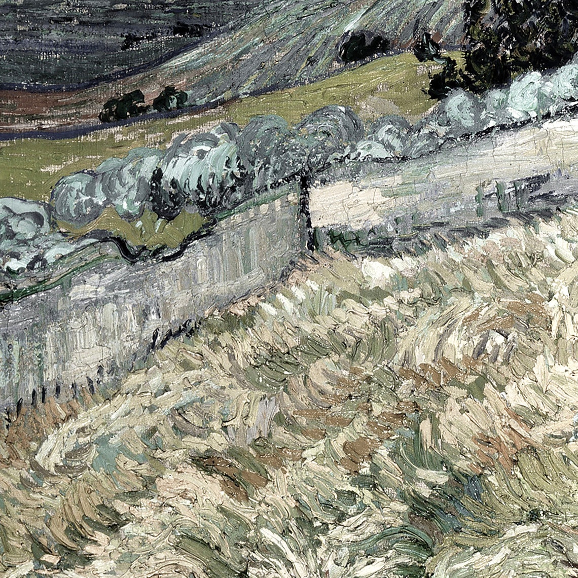Landscape From Saint-remy by Vincent Van Gogh 1889 Famous Muted ...