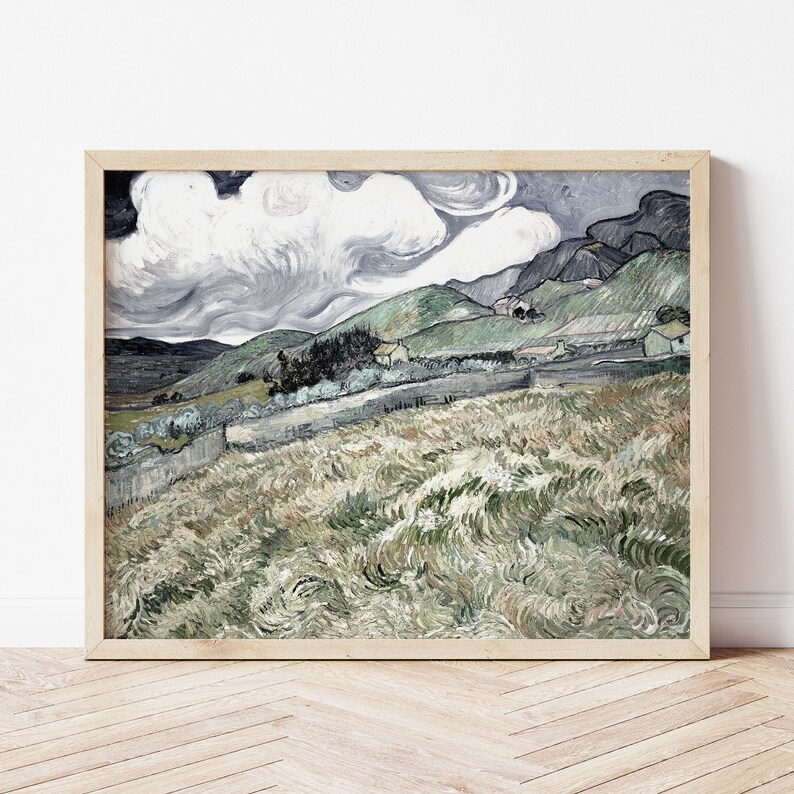 Landscape From Saint-remy by Vincent Van Gogh 1889 Famous - Etsy