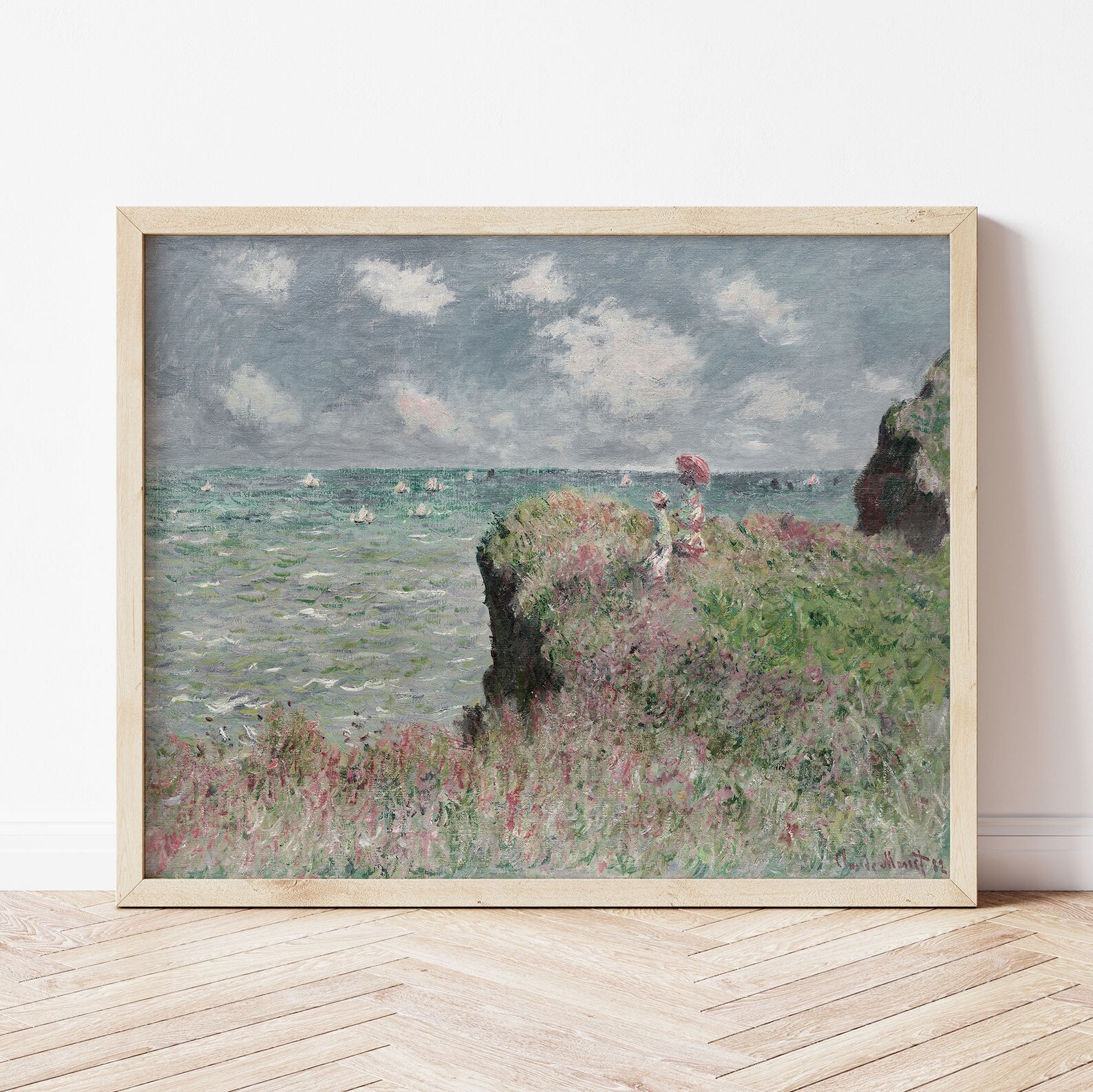 Cliff Walk at Pourville by Claude Monet 1882 Famous Muted Clouds Above ...
