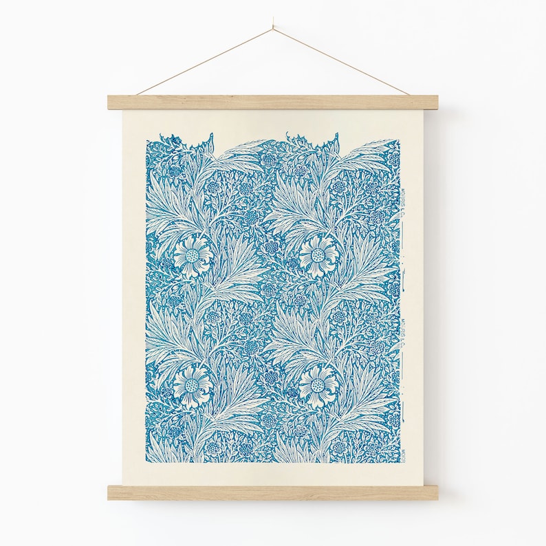 Blue Marigold Vintage Illustration by William Morris 1834-1896 Famous ...