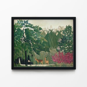 The Waterfall by Henri Rousseau 1910 High Quality Famous Tropical Wild ...