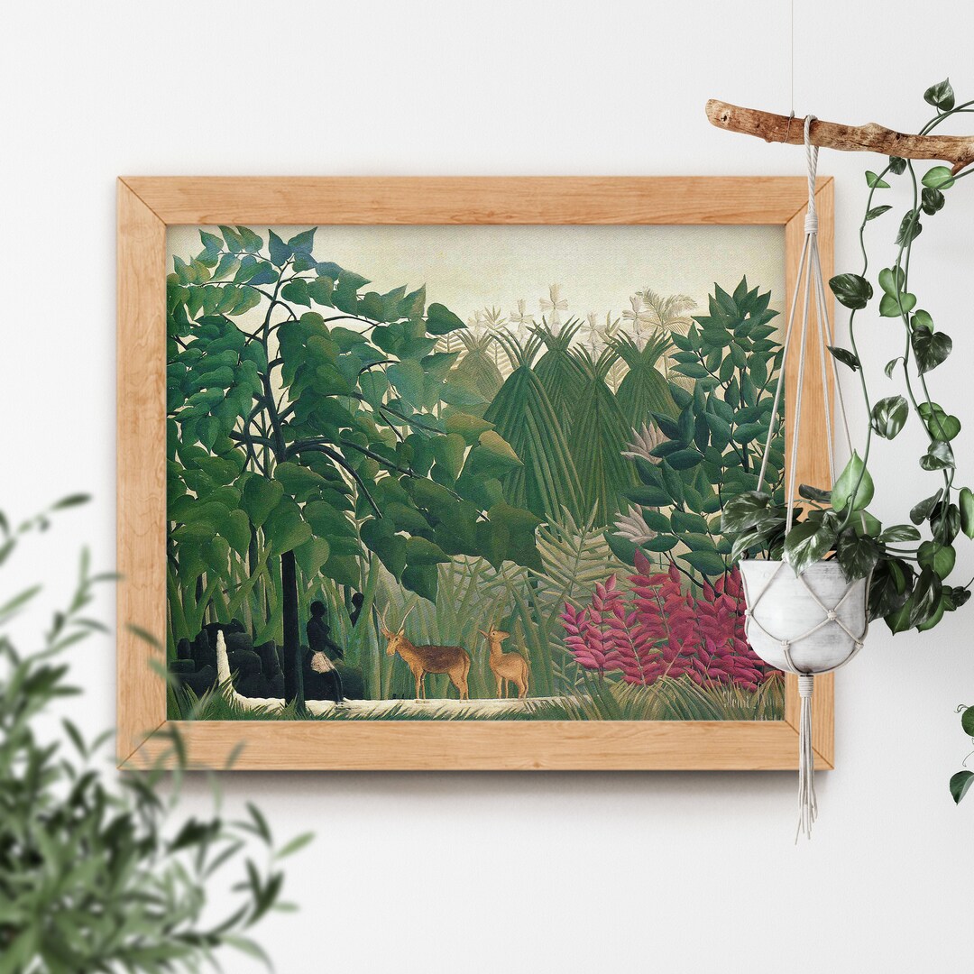 The Waterfall by Henri Rousseau 1910 High Quality Famous Tropical Wild ...