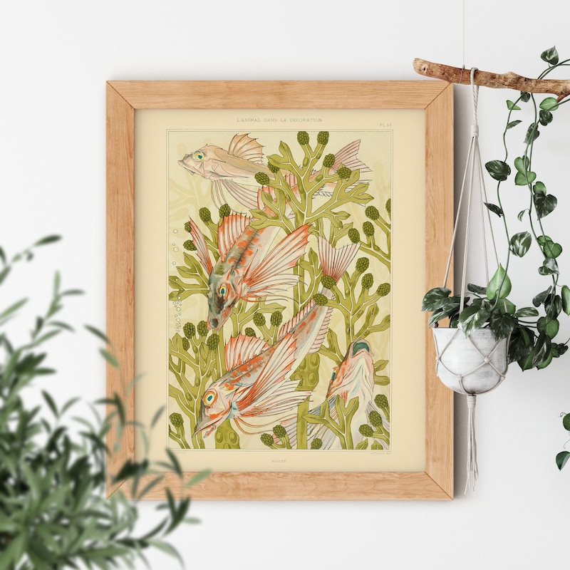 Fish Woodblock Print - Etsy