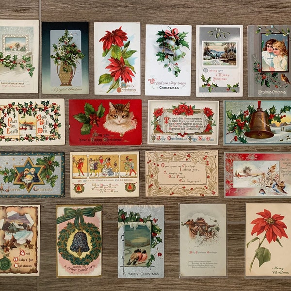 Christmas Postcards - Etsy