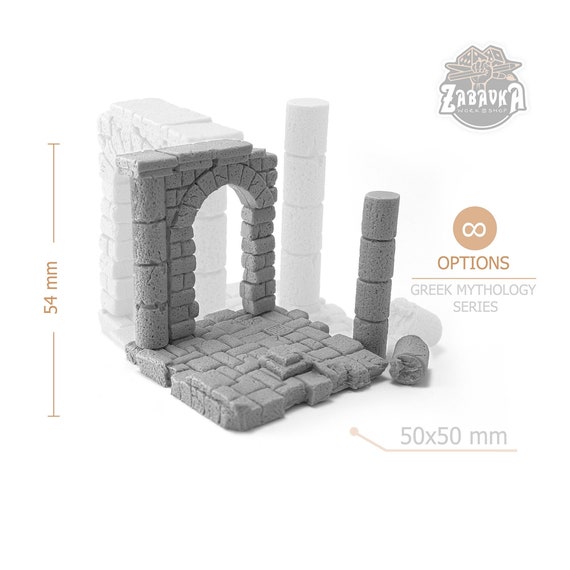 Medieval Greek Arch 28mm 32mm Fantasy Resin Bases and | Etsy