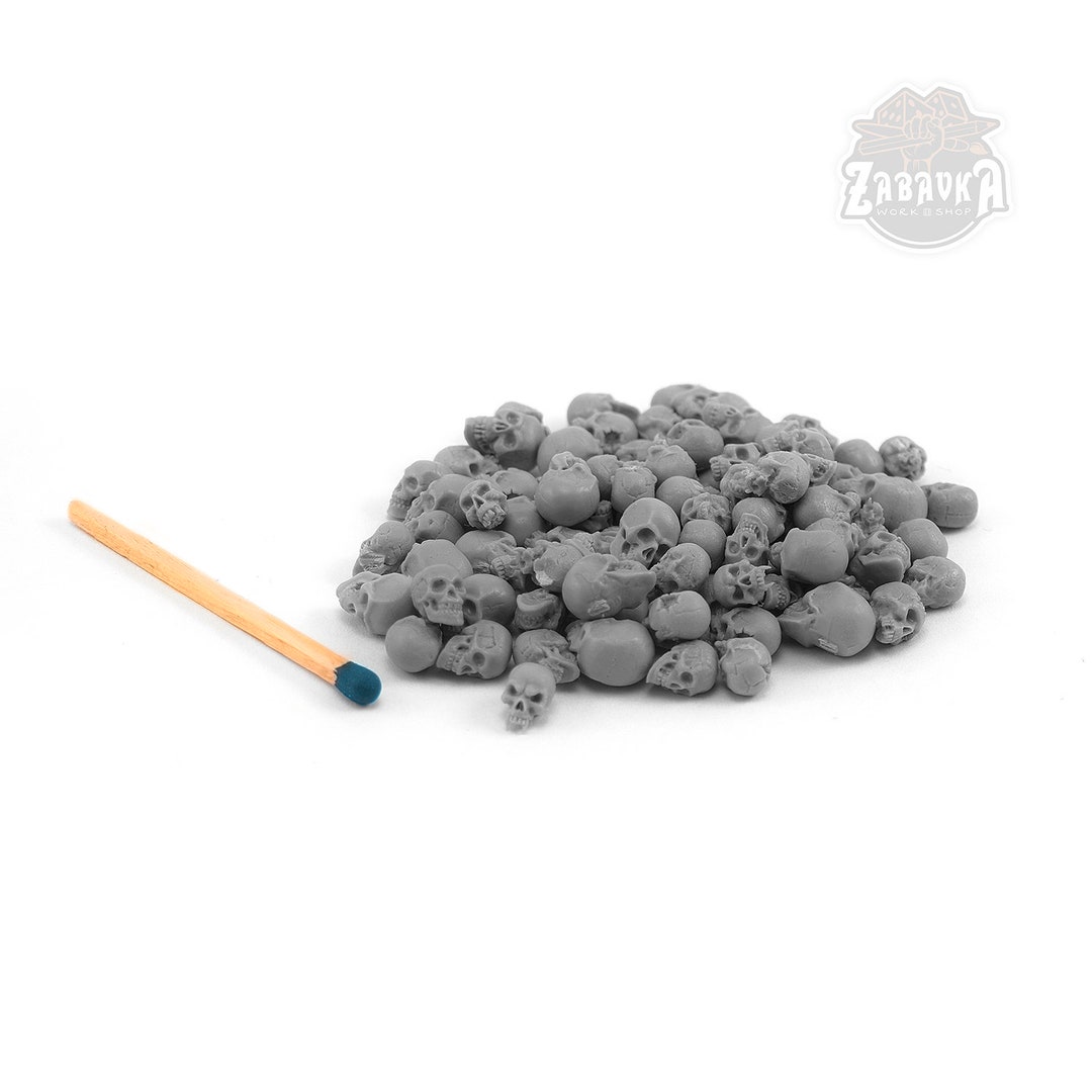 Human Skulls 96 Pcs 28mm 32mm Scale Terrain Bases Decoration Resin ...
