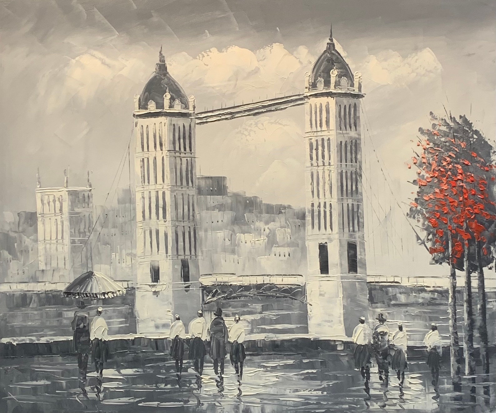 Tower Bridge London. London Painting. Hand-painted Cityscape Painting ...