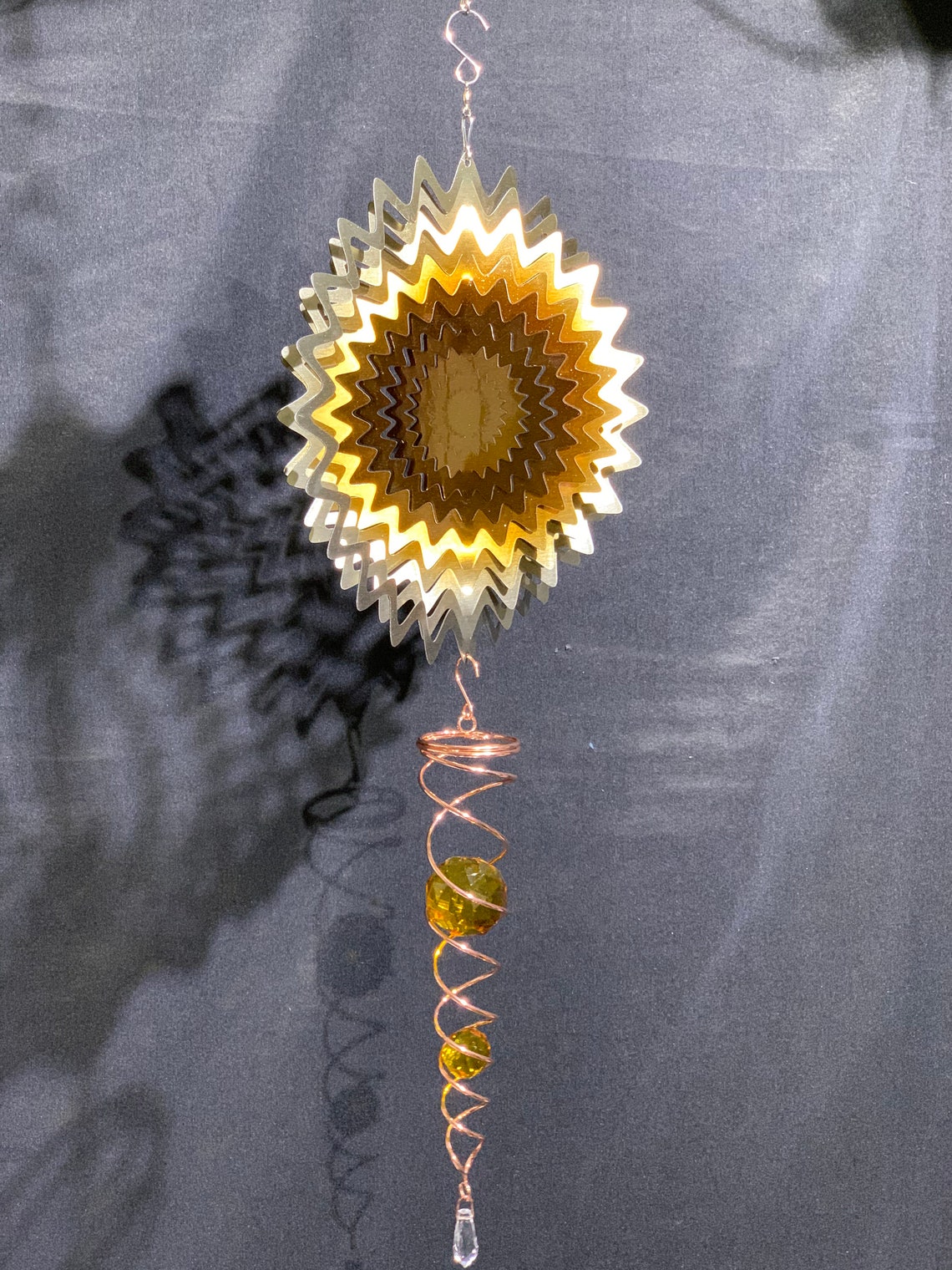 STAR WAVE Wind Spinner 12 and TAIL With 2 Crystal Ball. - Etsy