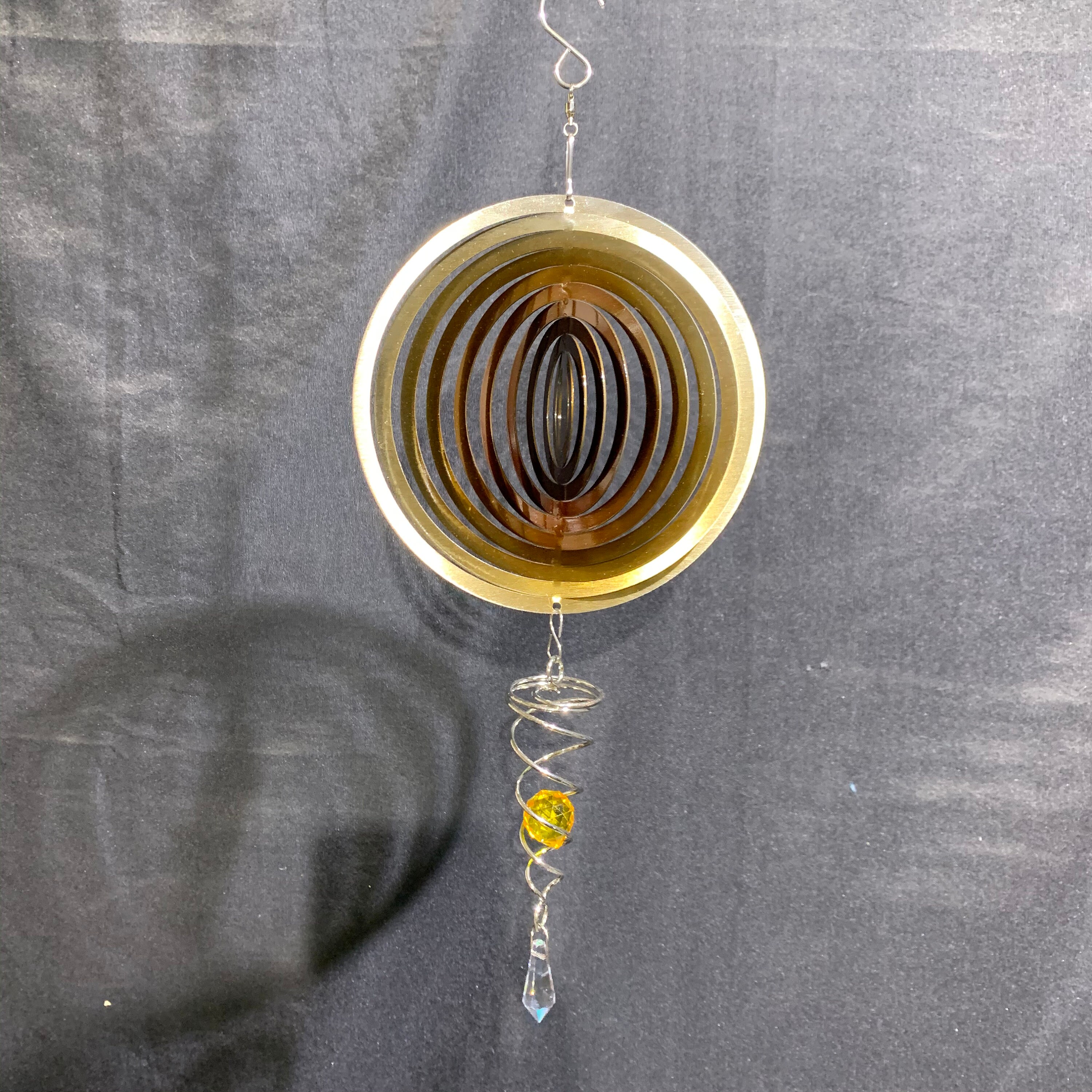 CIRCLE Wind Spinner 6 and Mini Tail With Crystal Ball. - Etsy