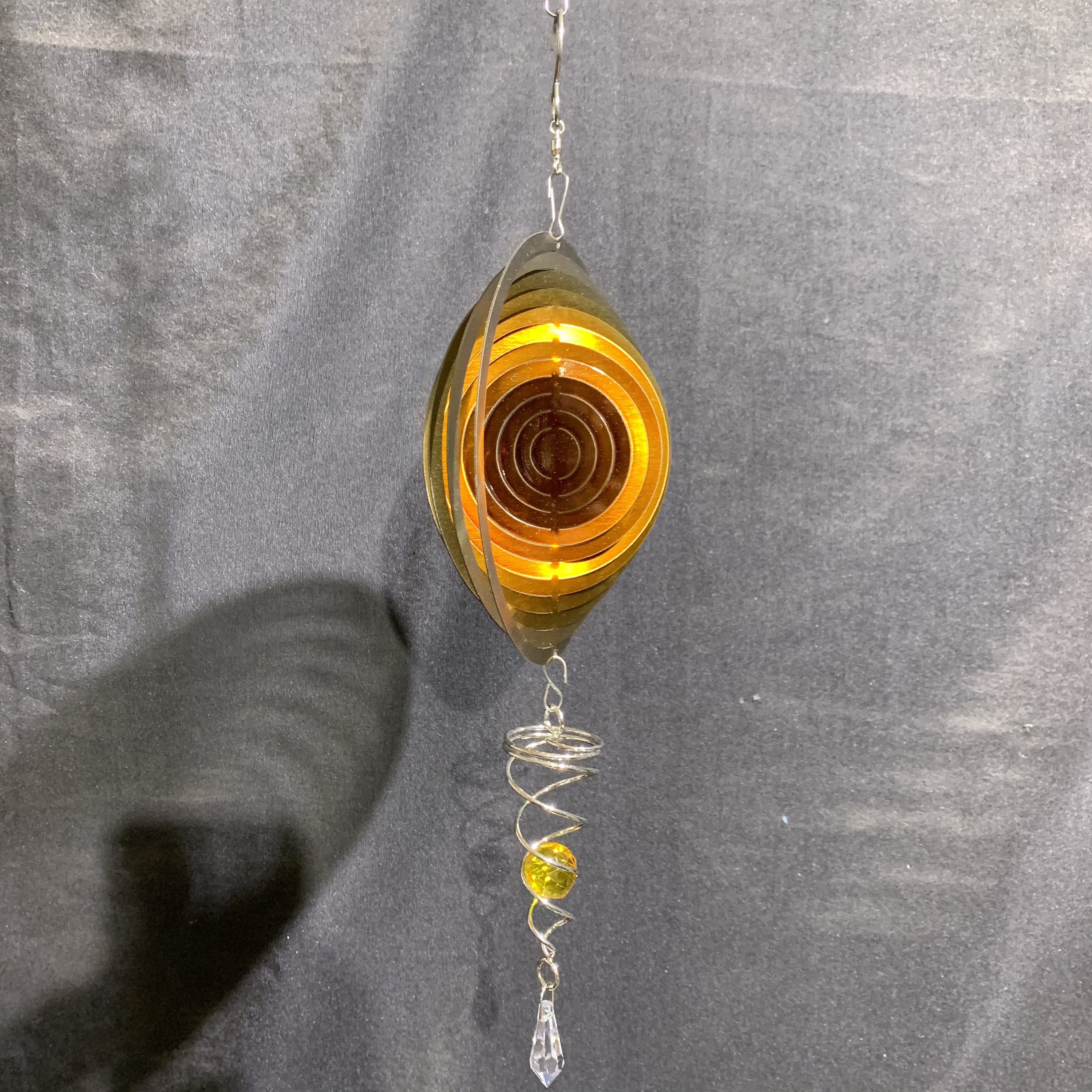 CIRCLE Wind Spinner 6 and Mini Tail With Crystal Ball. - Etsy