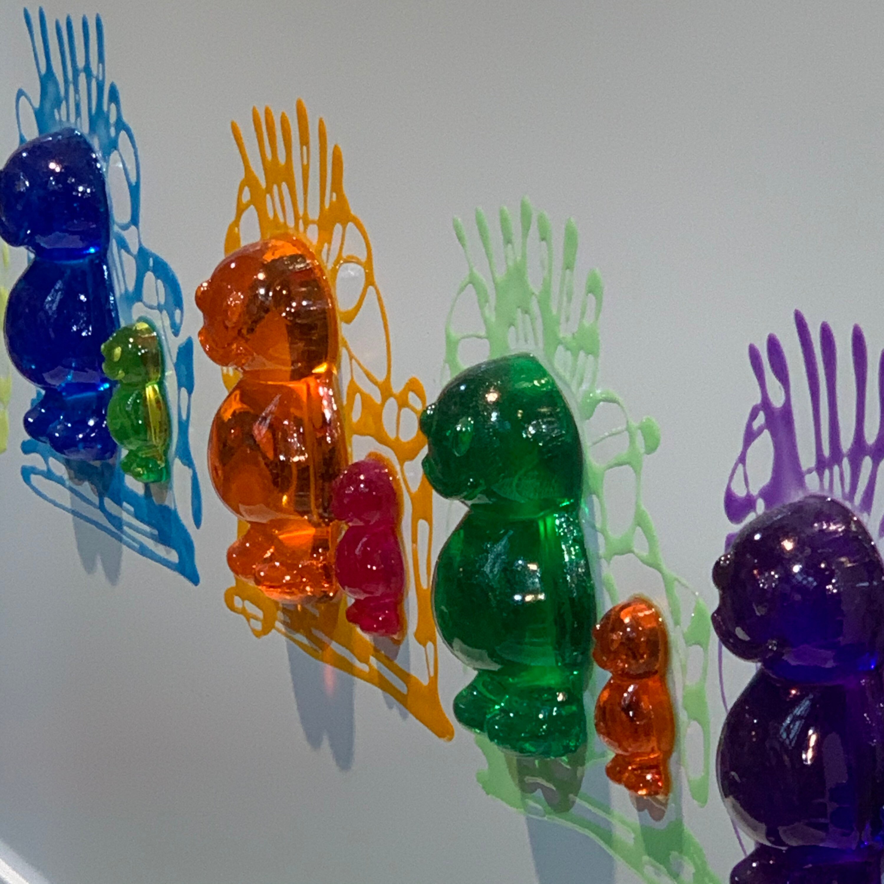 JELLY BABY FAMILY 3D Liquid Artwork Wall Art Decor Handmade | Etsy