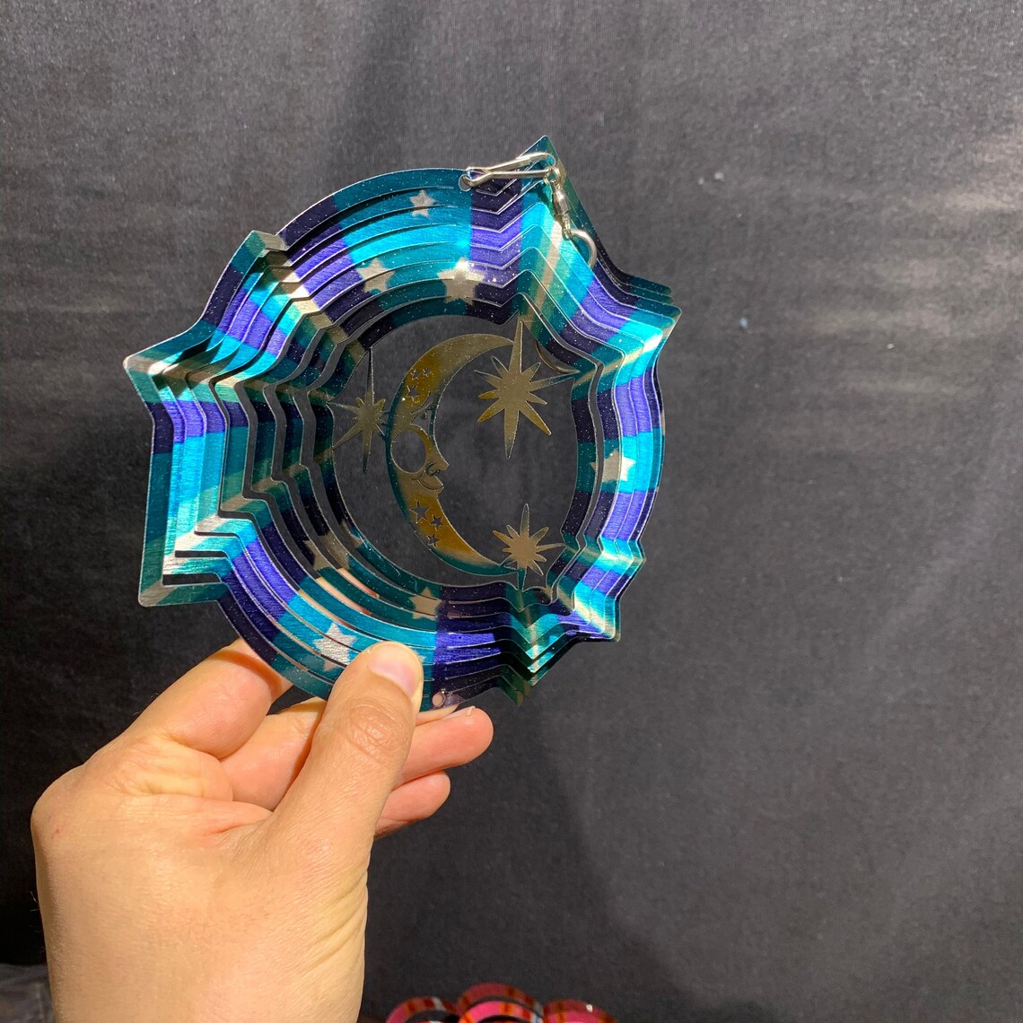 MOON & STARS Wind Spinner Multi-color. Home and Garden - Etsy UK
