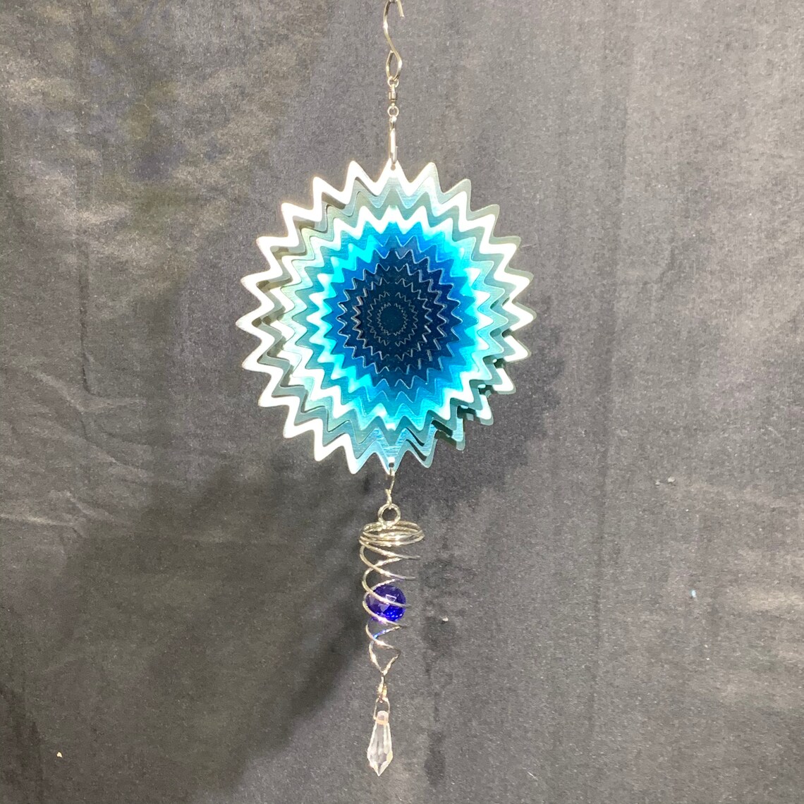 STAR WAVE Wind Spinner and Mini Tail With Crystal Ball. - Etsy UK