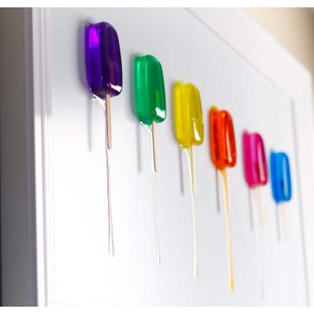 Dripping ICE LOLLY 3D Liquid Artwork, Wall Art Decor, Original ...