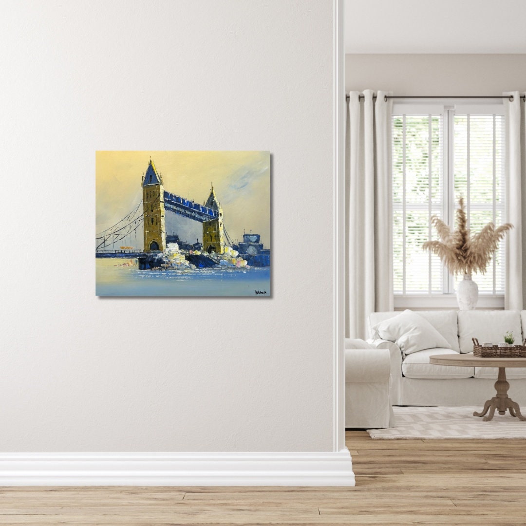 Iconic Tower Bridge of London. Oil on Canvas Painting. - Etsy