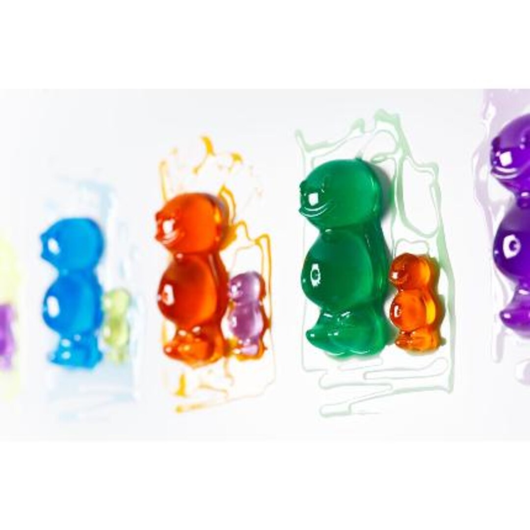 JELLY BABY FAMILY 3D Liquid Artwork, Wall Art Decor, Handmade Resin Art ...