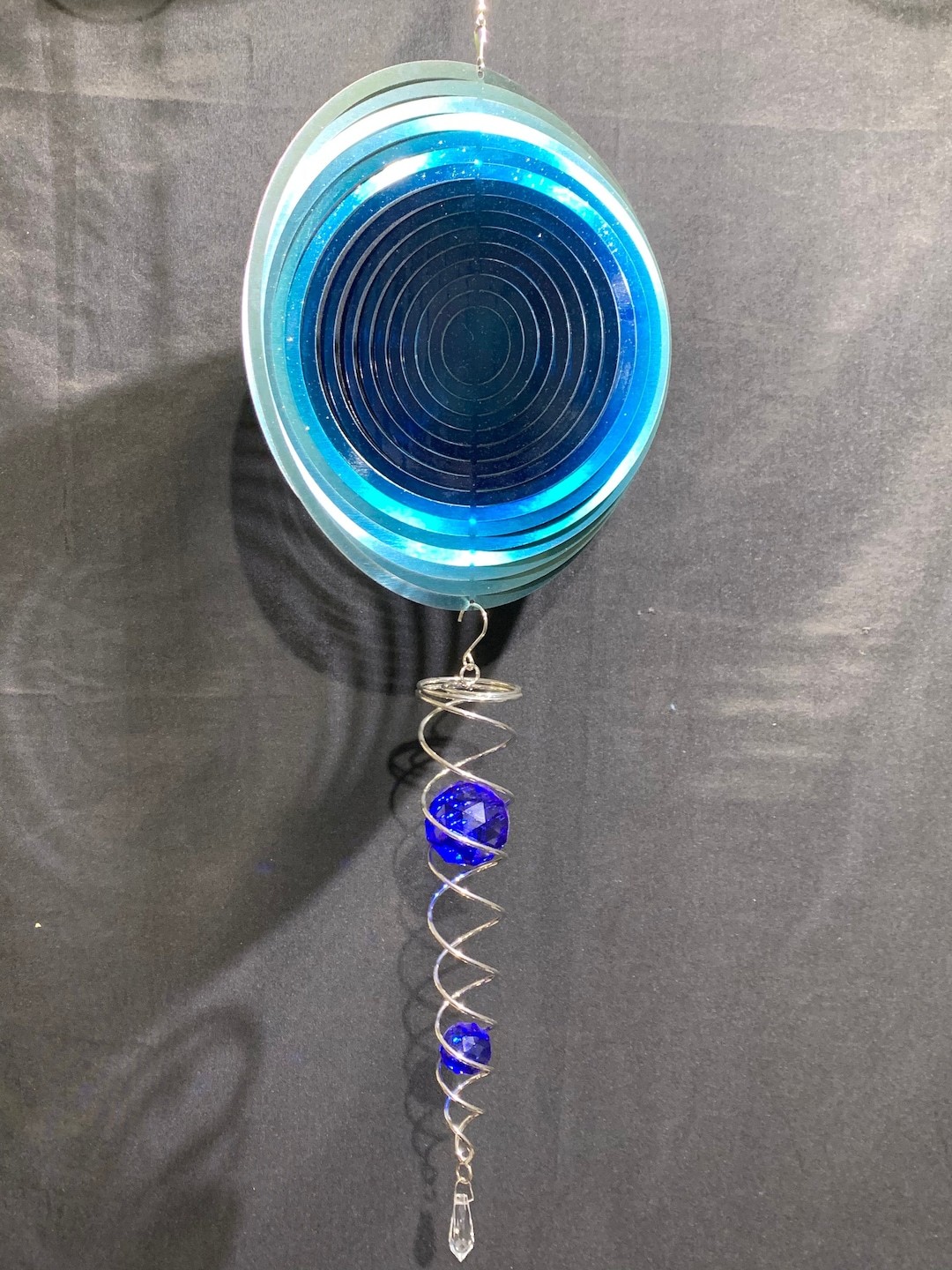 CIRCLE Wind Spinner 12 and TAIL With 2 Crystal Balls. - Etsy UK