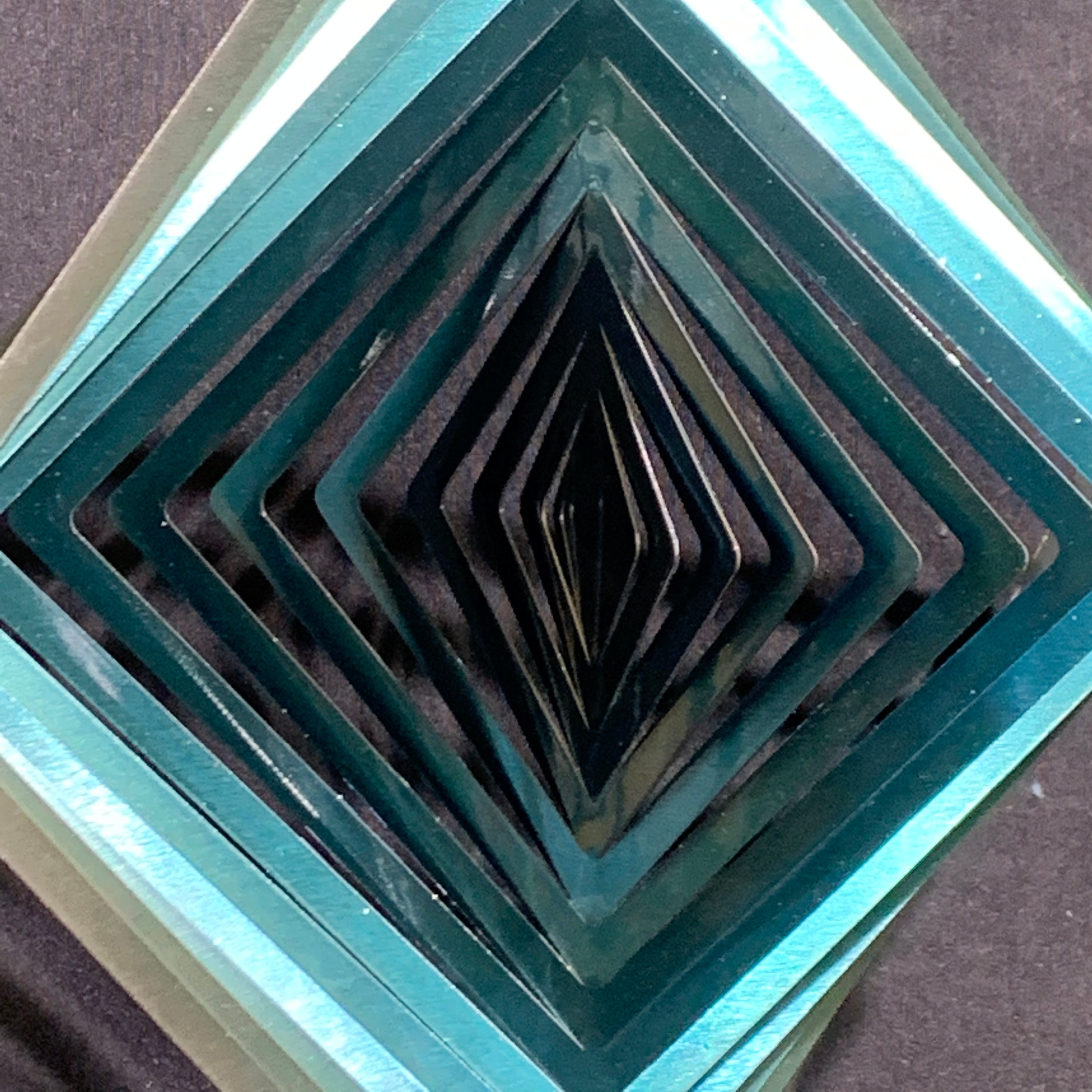 SQUARE Wind Spinner Blue&silver Color. Home and Garden Decoration ...