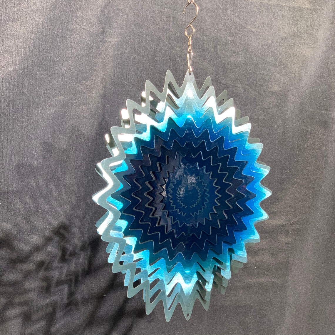 STAR WAVE Wind Spinner Silver&blue Color. Home and Garden - Etsy