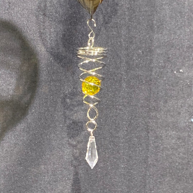 Mini TWISTER TAIL With Amber Crystal Ball. Home and Garden Decoration ...