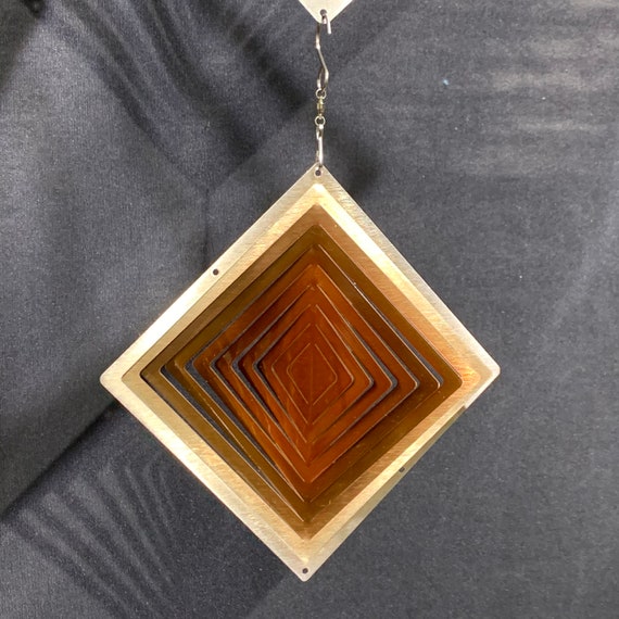 SQUARE Wind Spinner Silver&gold Color. Home and Garden - Etsy