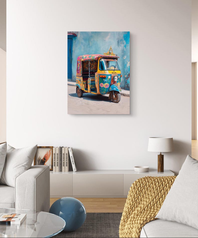Pakistani Rickshaw Art Print: South Asian Folk Culture (digital ...