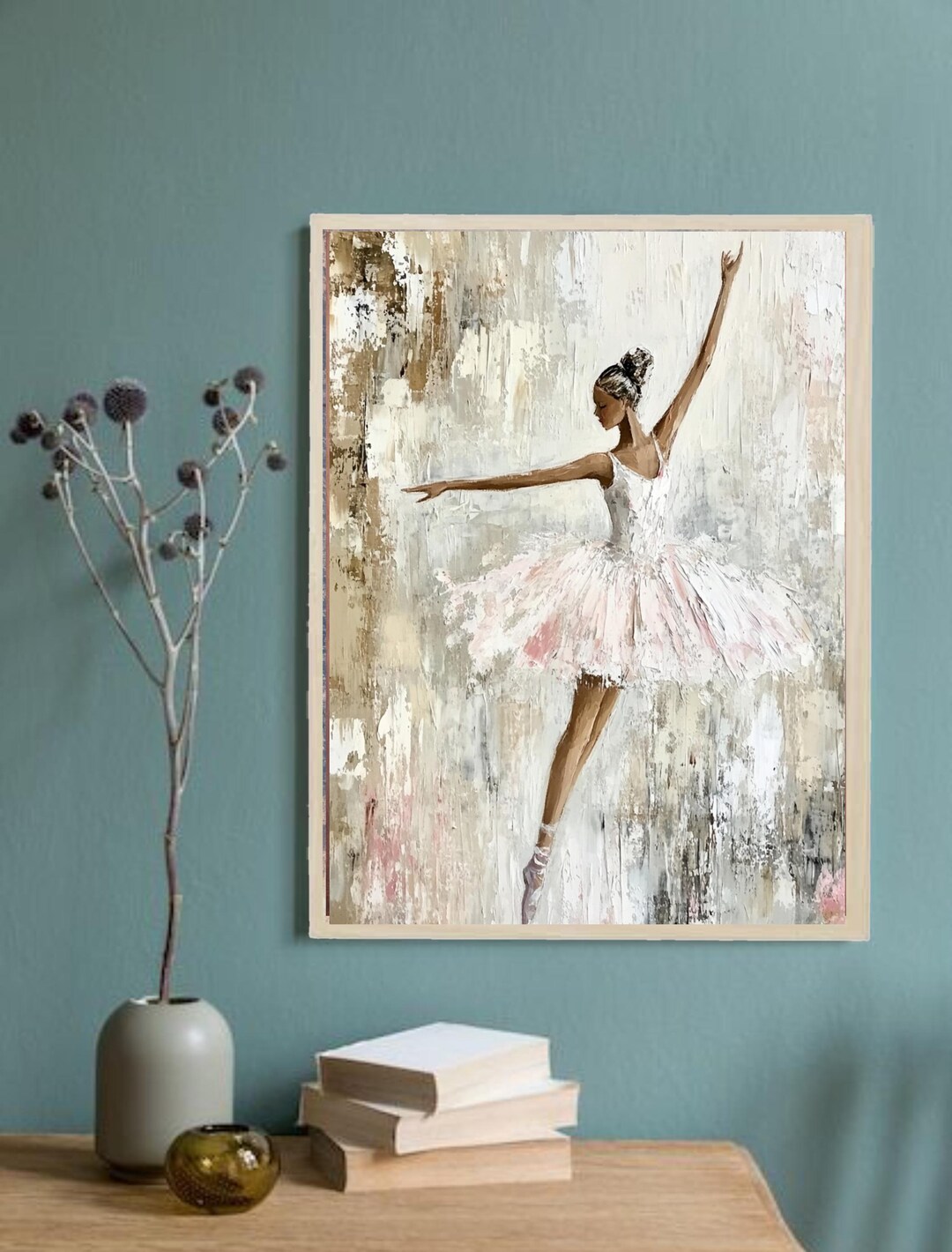Ballet Dancer Wall Art - Dreamy Ballet Print for Dance Studio Decor ...
