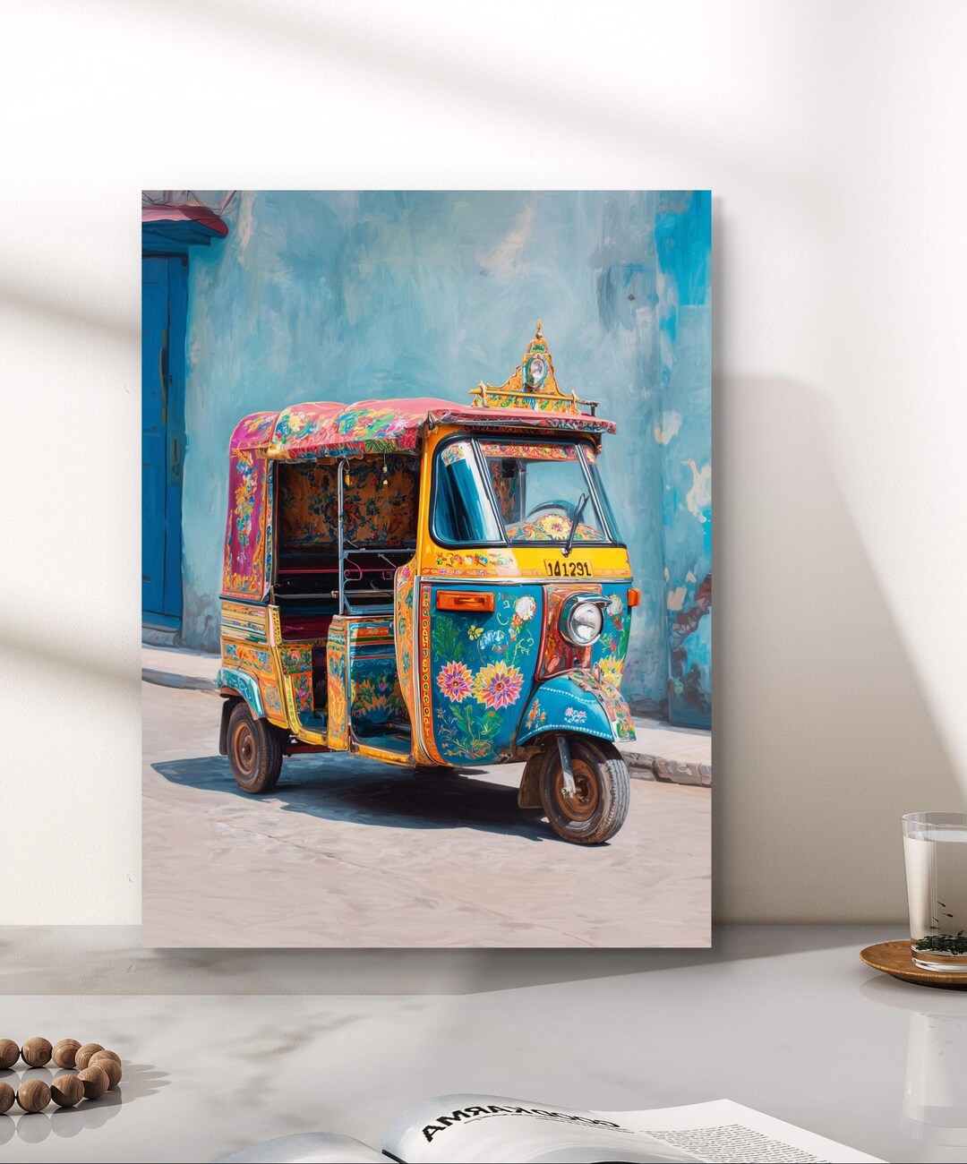 Pakistani Rickshaw Art Print: South Asian Folk Culture (digital ...