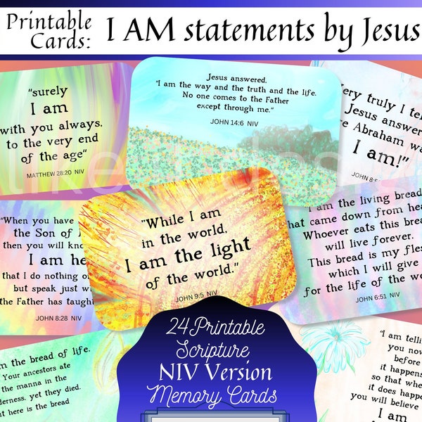 Jesus' I Am Statements Printable - Etsy
