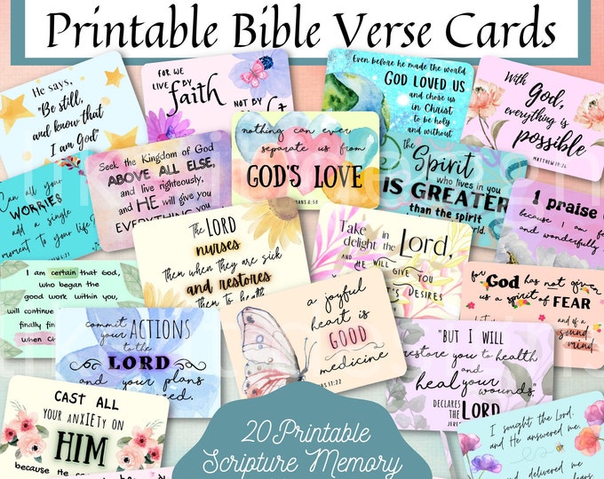 Printable Scripture Cards - Bible Verse Coloring, Blank Note Cards ...