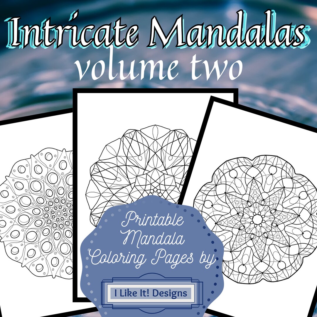 Printable Mandala Coloring Pages Volume 2, Adult Coloring Pages ...