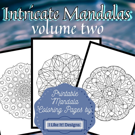 Printable Mandala Coloring Pages volume 2 Adult coloring | Etsy