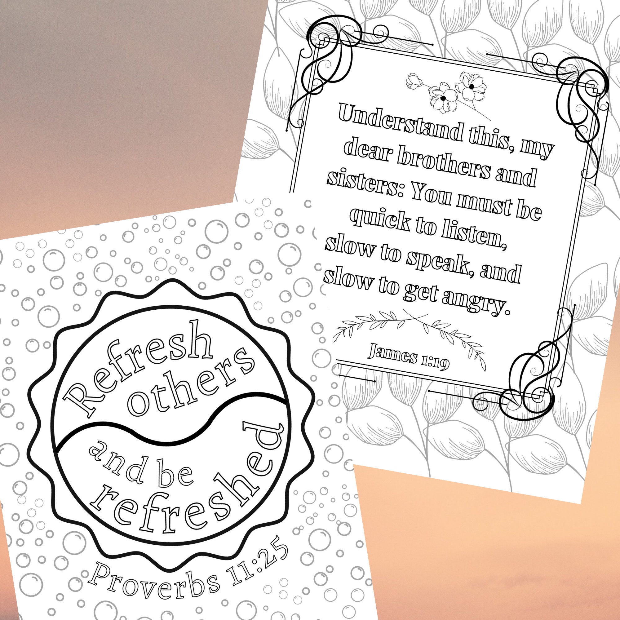 10 Printable Faith Based Coloring Pages Vol 3, Printable Pdf, Instant ...
