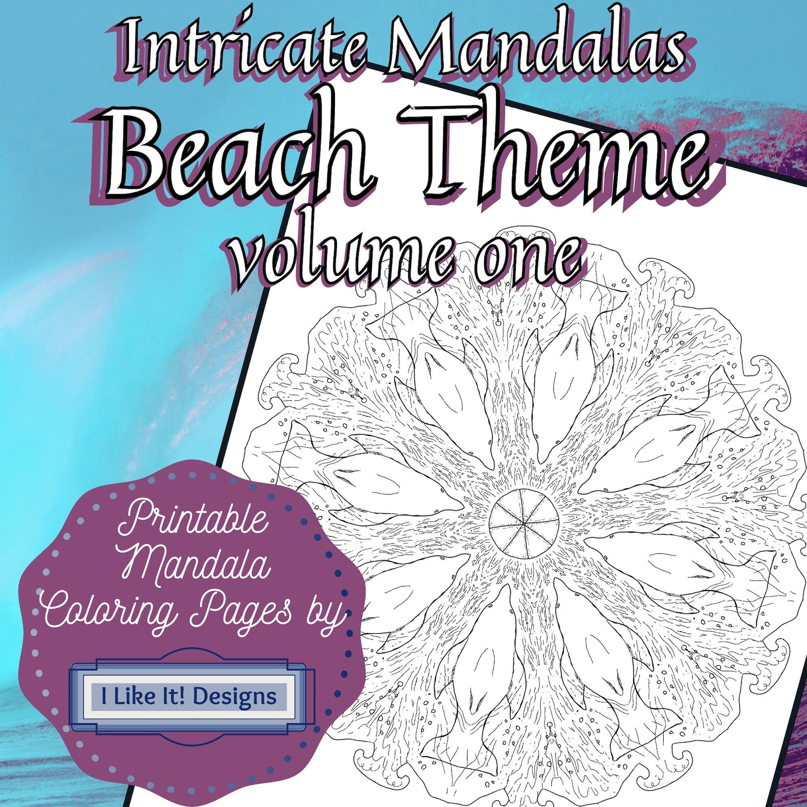 10 Printable Mandala Beach Theme Coloring Pages Vol 1 in 1 PDF, Adult ...
